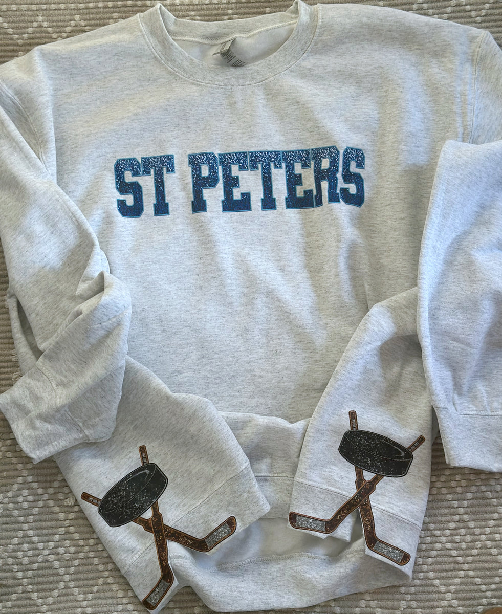 Custom mascot faux sequin side split crewneck sweatshirt – Ellies Extras