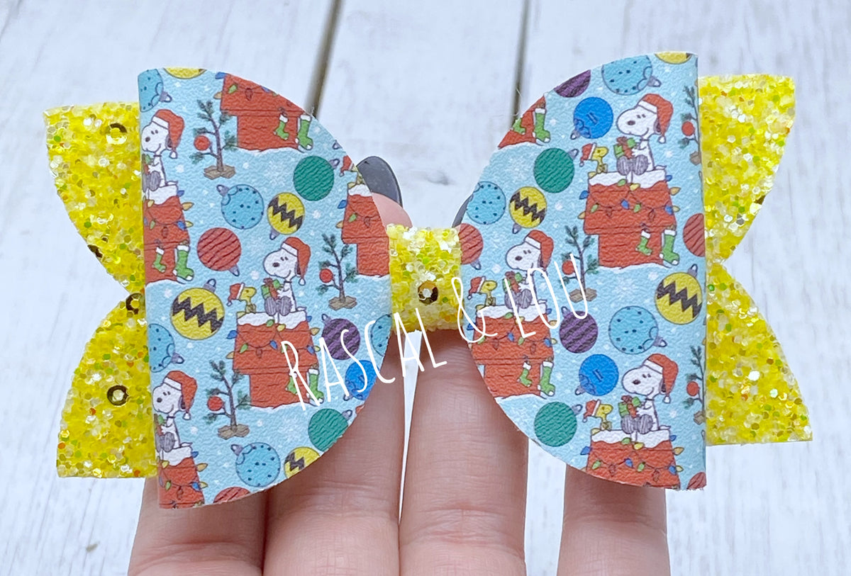 Snoopy Elliot bow – Ellies Extras